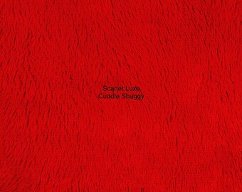 Scarlet Minky Fabric - Etsy