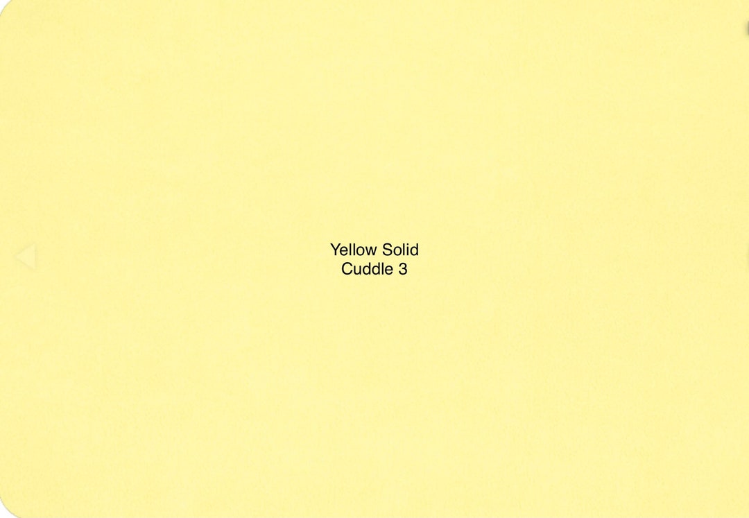 Yellow Solid Smooth Cuddle 3 Minky From Shannon Fabrics - Etsy