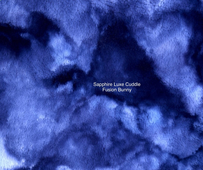 Sapphire Luxe Cuddle Fusion Bunny by Shannon Fabrics - Etsy