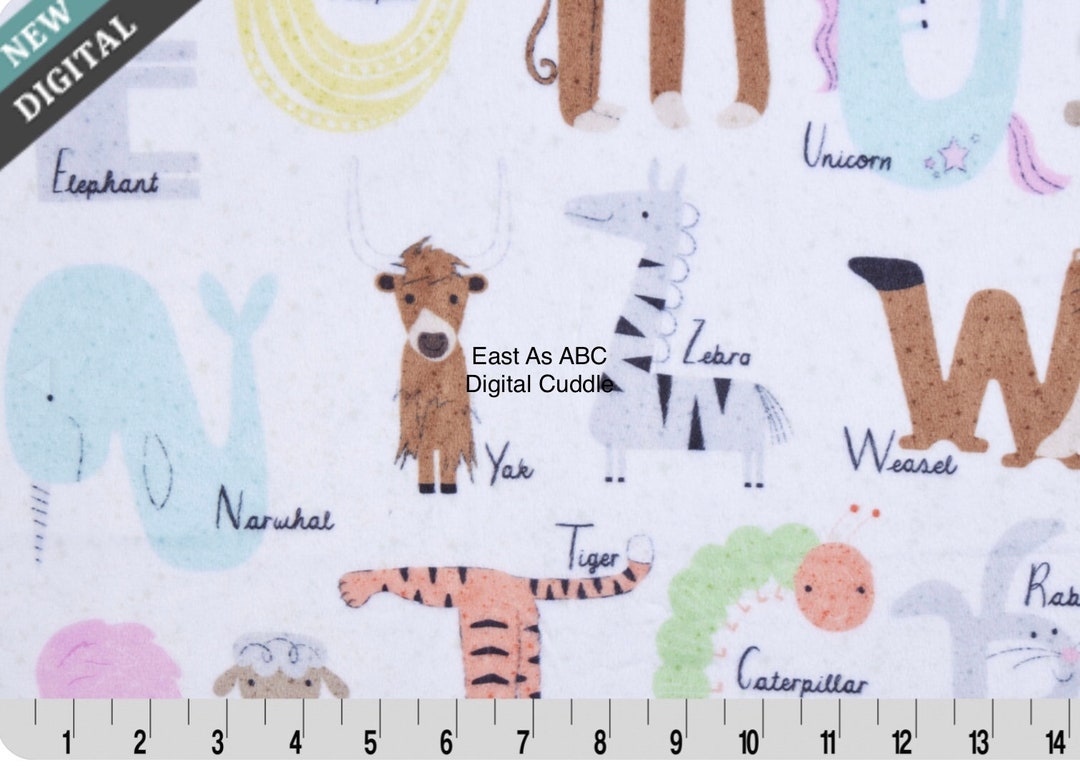 Easy as ABC Digital Cuddle Minky From Shannon Fabrics - Etsy
