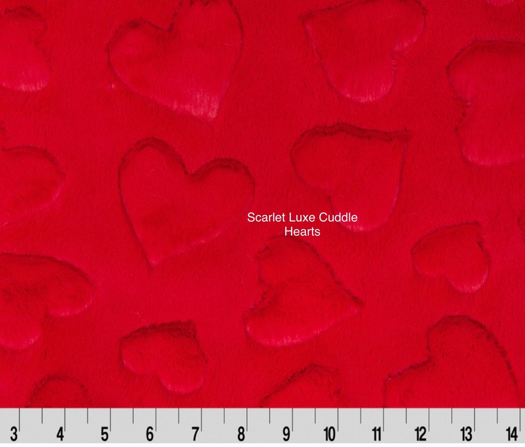 Scarlet Luxe Cuddle Hearts Minky From Shannon Fabrics - Etsy