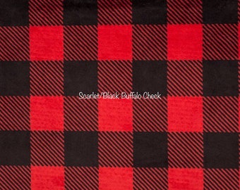 Buffalo Check Cuddle Scarlet & Black MINKY From Shannon - Etsy