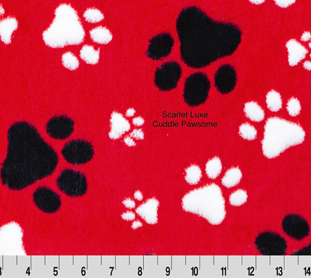 Scarlet Luxe Cuddle Pawsome Minky From Shannon Fabrics - Etsy