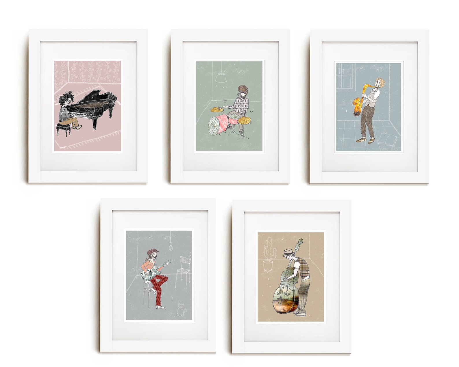 Pianist Grand Piano Piano Collage Jazz Musician Art Print - Etsy