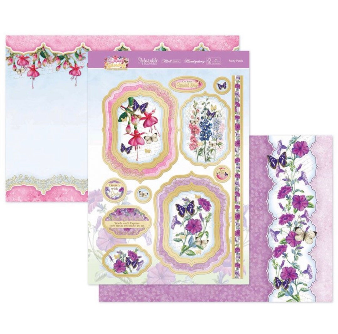 Hunkydory 3 pièces Topper Set Pretty Petals Forever Floral Summer ...