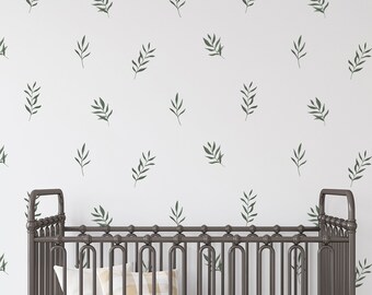 Painted Fern Removable Decals / Watercolor Fern Stickers / - Etsy