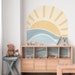 Large Full Size Painted Sun Removable Wall Decal / Oversized Sun Decal ...