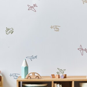 Minimalist Airplane Decals / Simple Airplane Decor / Removable Airplane ...