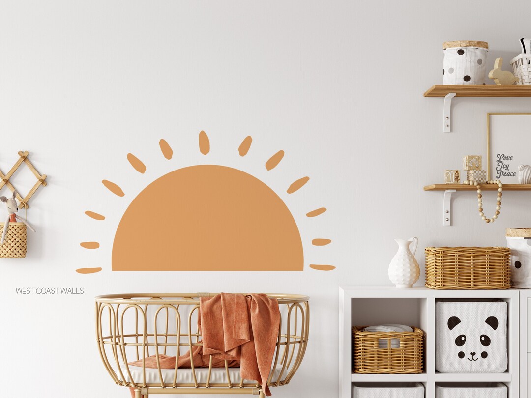Customisable Large Sun Removable Wall Decal / Oversized Sun Decal / Sun ...