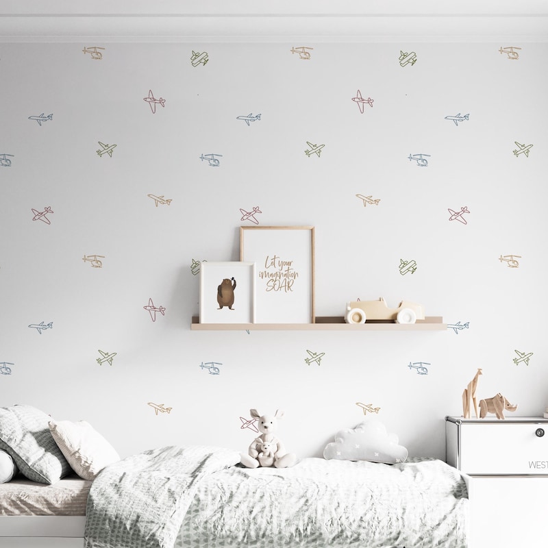 Airplane Wall Decals - Etsy