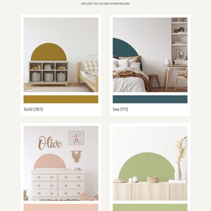 Semi Circle Decal / Half Circle Boho Decal / Removable Arch Decal ...