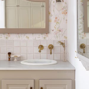 Amelia Wildflower and Butterflies Wallpaper / Floral Wallpaper ...