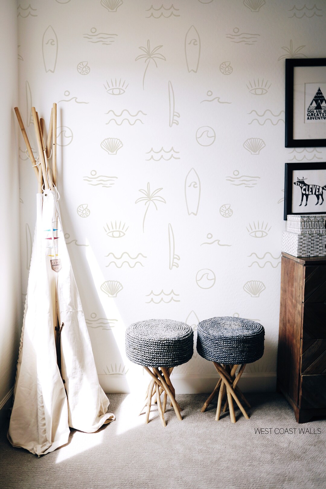 Neutral Ocean Surf Wallpaper / Surf Theme / Ocean Wallpaper / Wallpaper ...