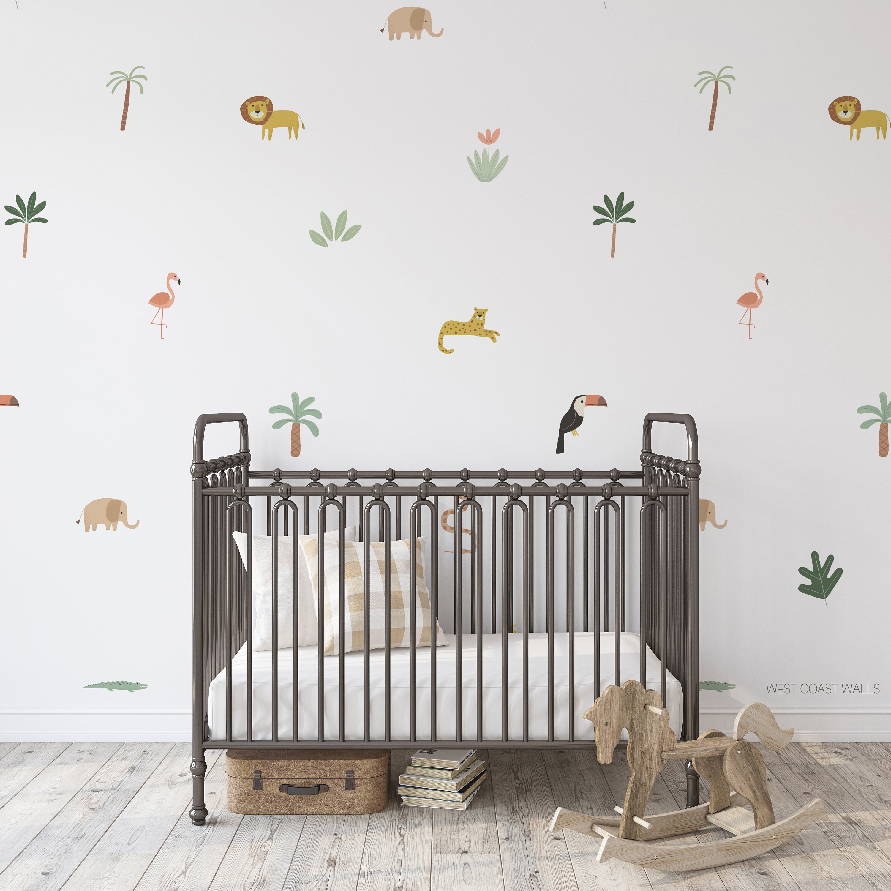 Jungle Animals Removable Wall Decals / Jungle Decor / | Etsy