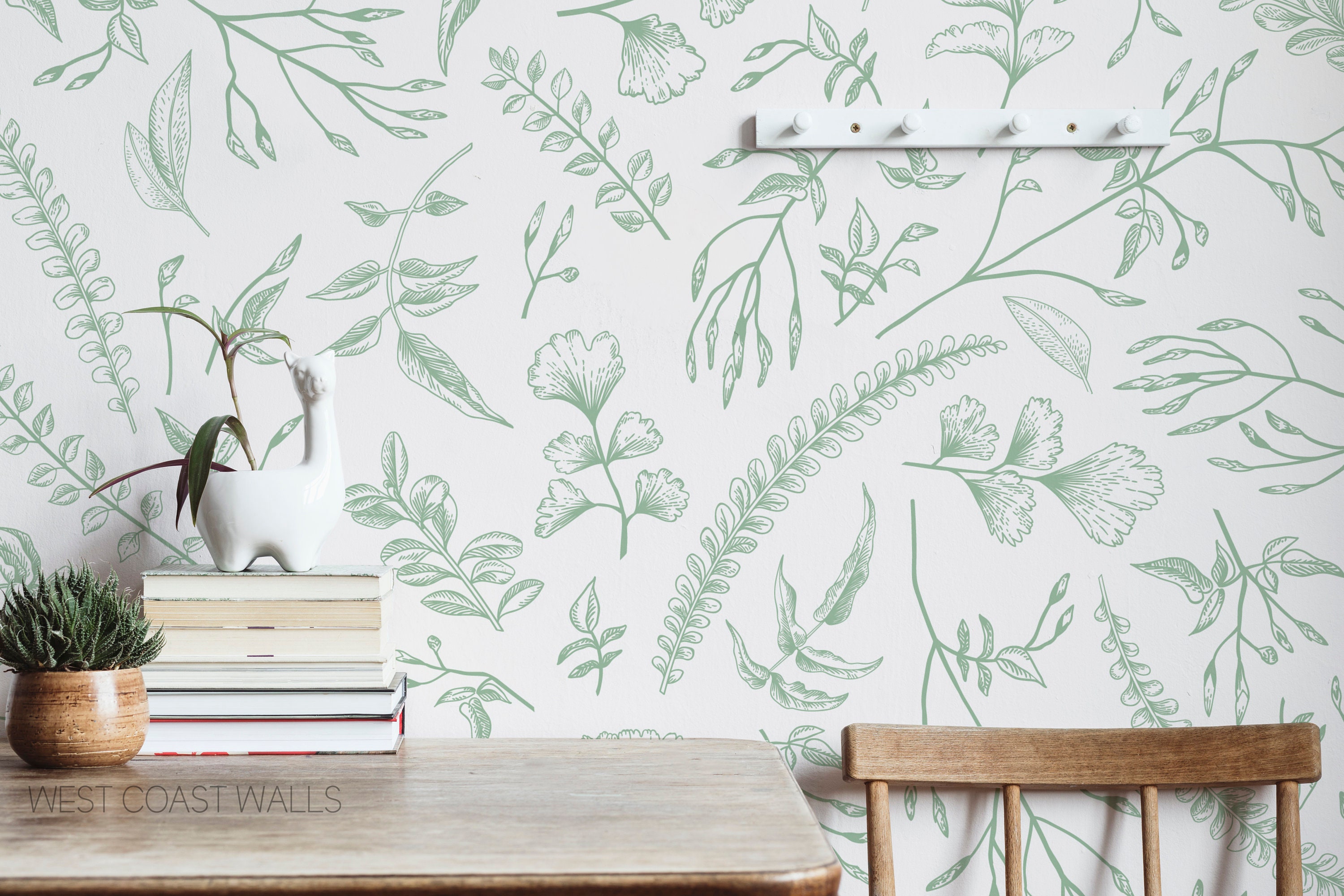 Dainty Floral Botanical Wallpaper Alternate Colors Available | Etsy