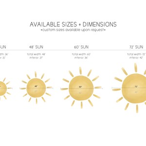 Large Full Size Painted Sun Removable Wall Decal / Oversized Sun Decal ...
