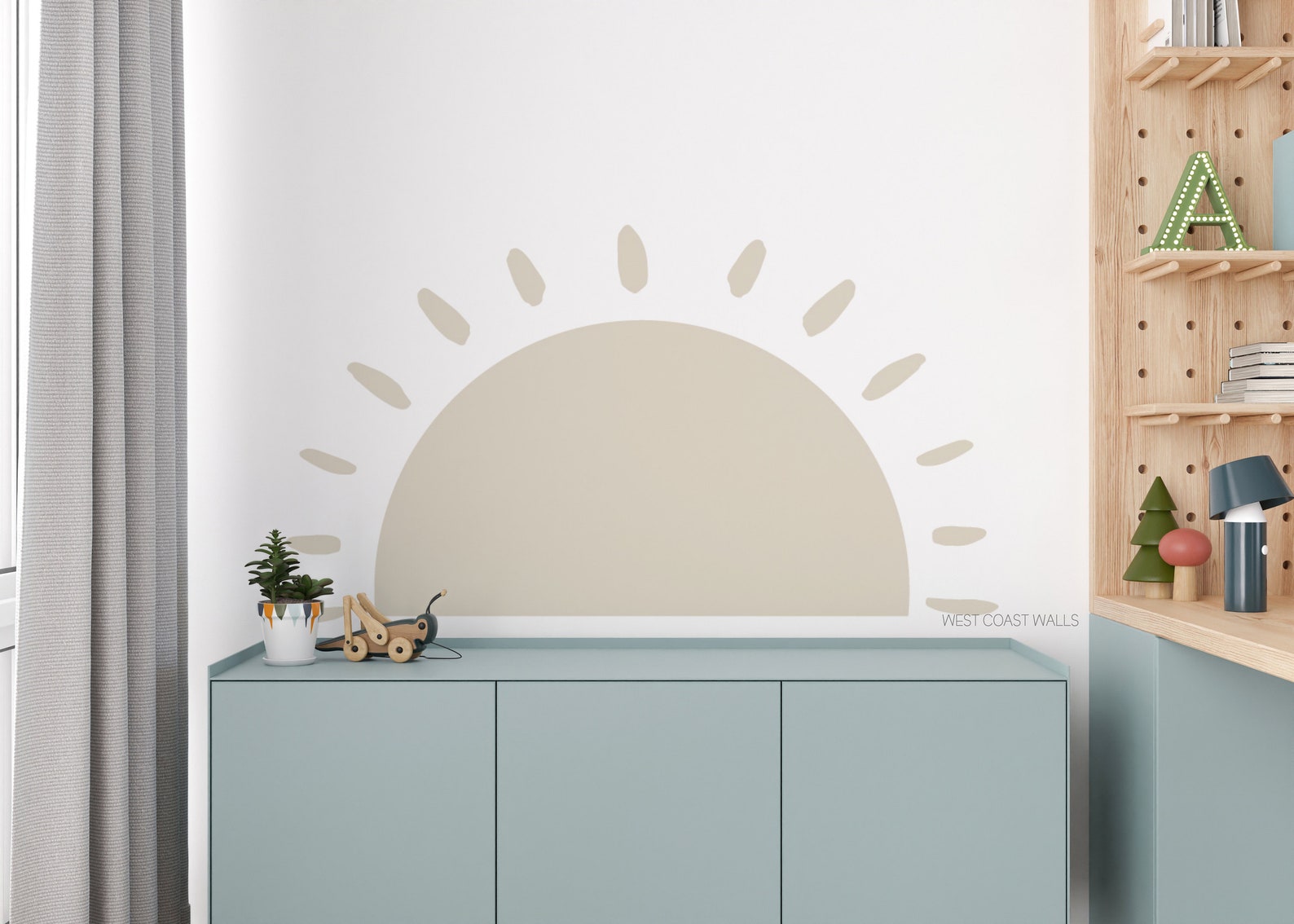 Customisable Large Sun Removable Wall Decal / Oversized Sun Decal / Sun ...