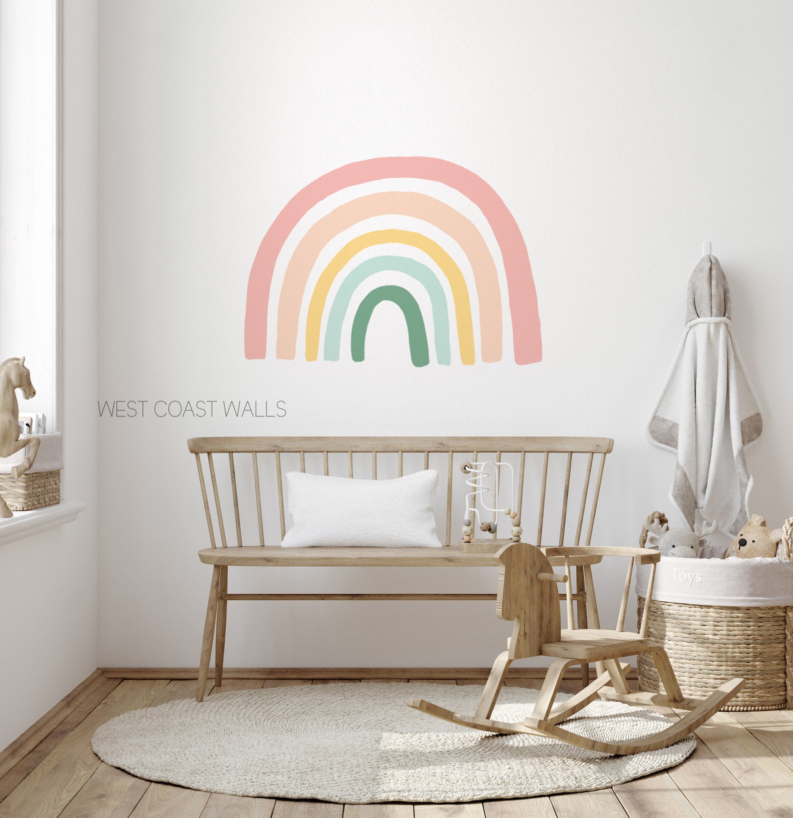 Pastel Rainbow Removable Wall Decals / Single or Multipack / - Etsy