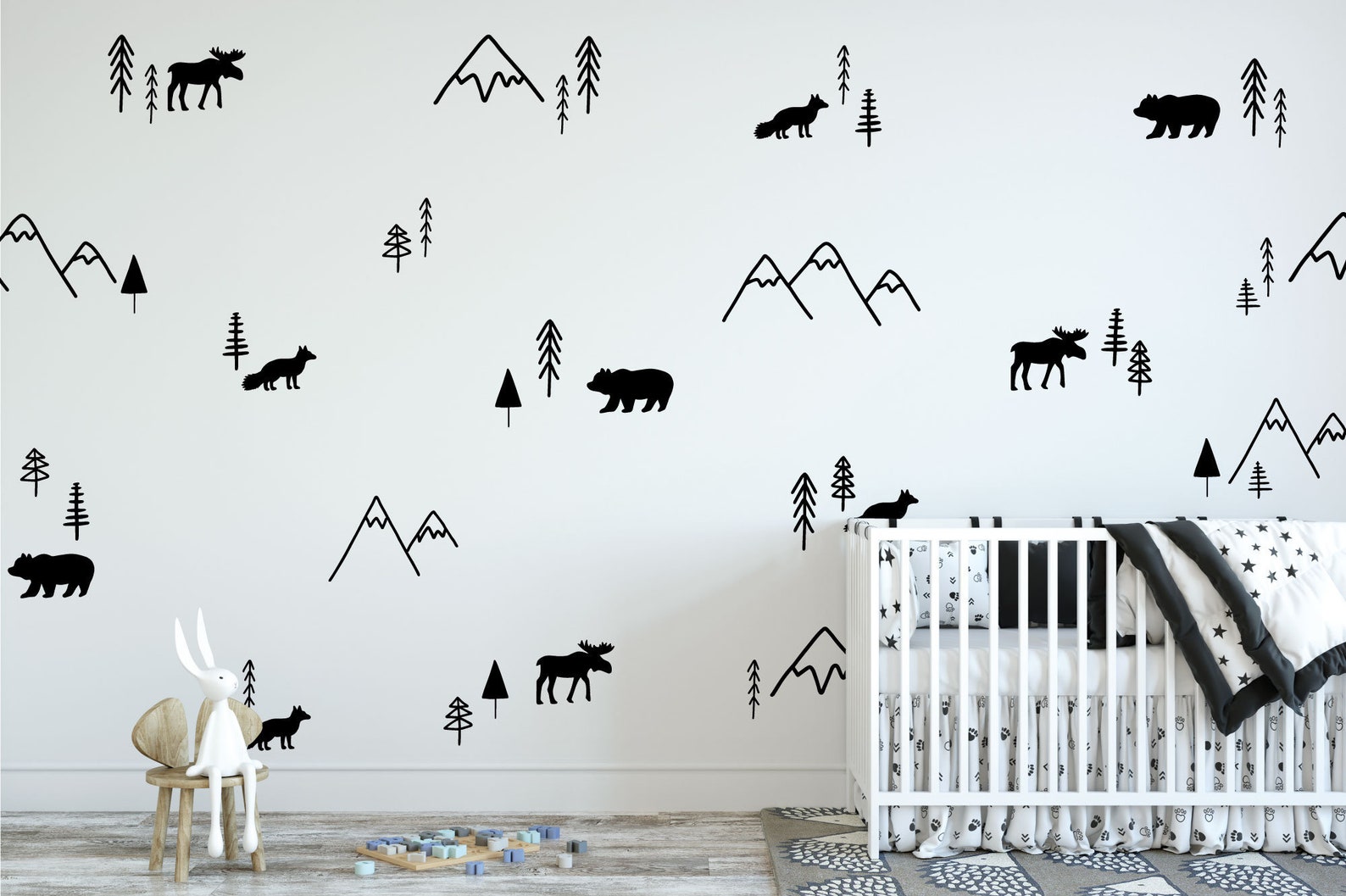 Wilderness Wall Decals / Removable Decals / Forest Decals / - Etsy