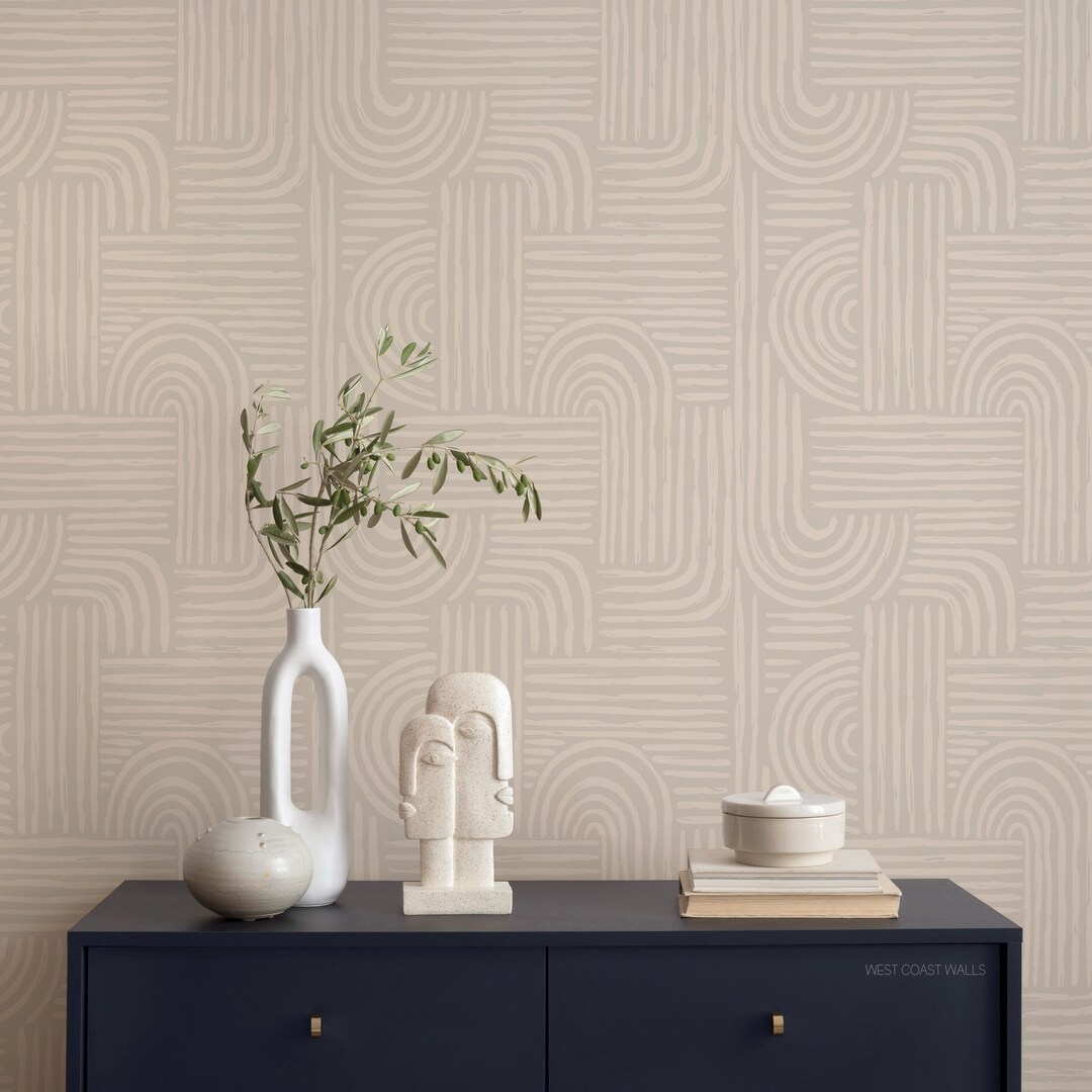 Geometric Arches Wallpaper, Alternate Colours Available / Abstract ...
