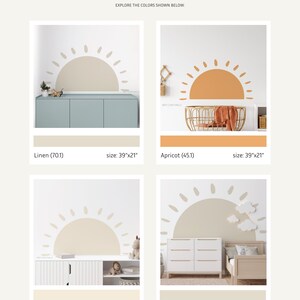 Customisable Large Sun Removable Wall Decal / Oversized Sun Decal / Sun ...
