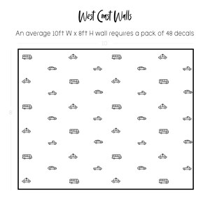 Minimalist Car Decals / Car and Transportation Decor / Removable Cars ...