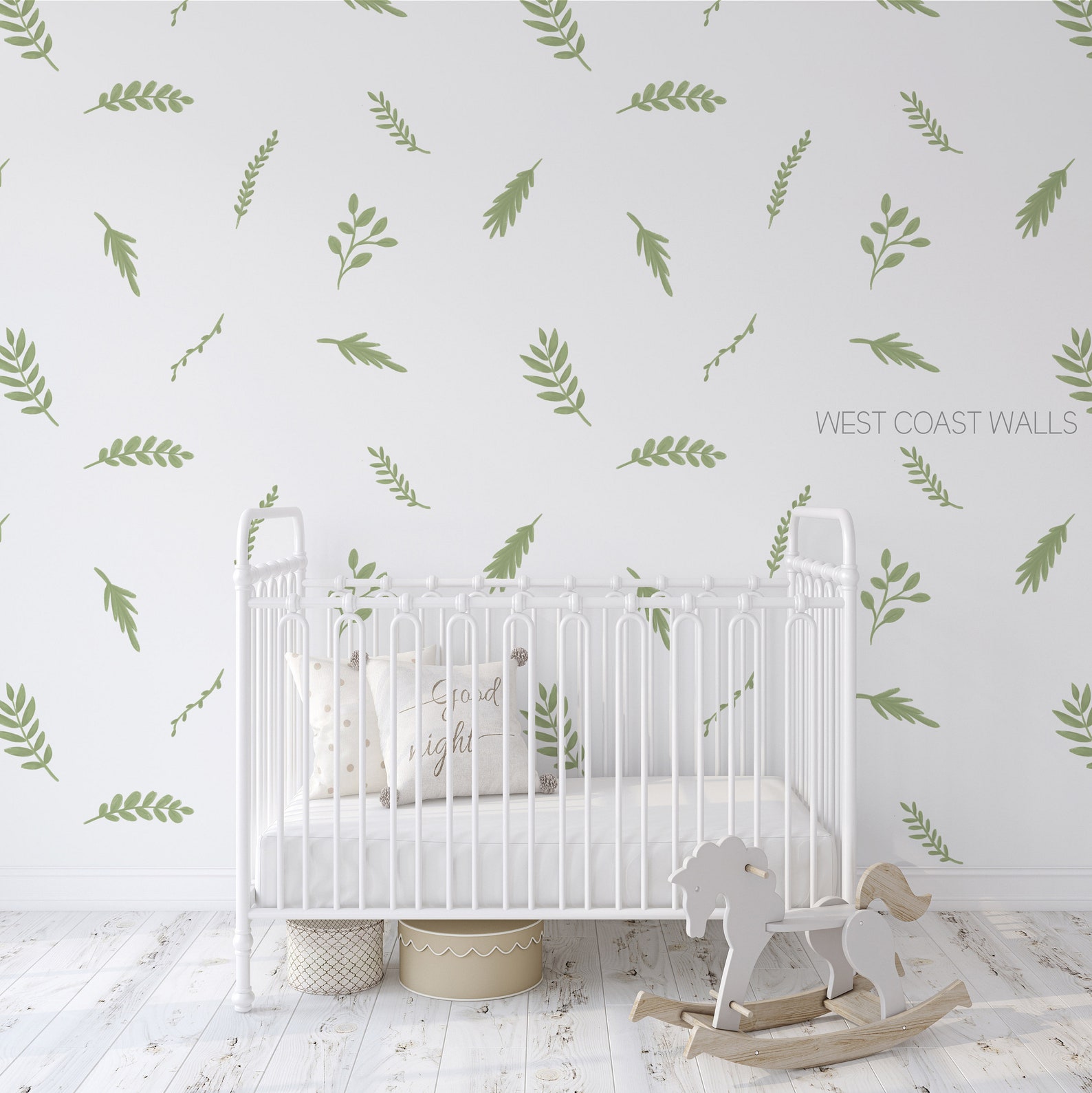 Green Leaves Wall Decals / Botanical Decals / Leaf Decals / - Etsy Canada