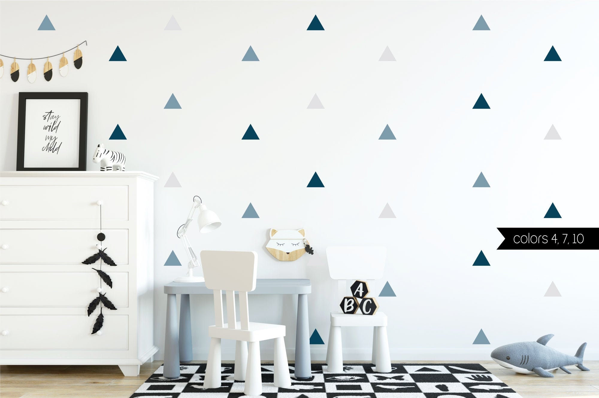 Triangle Decals / Triangle Wall Stickers / Triangle Wall Decor - Etsy ...