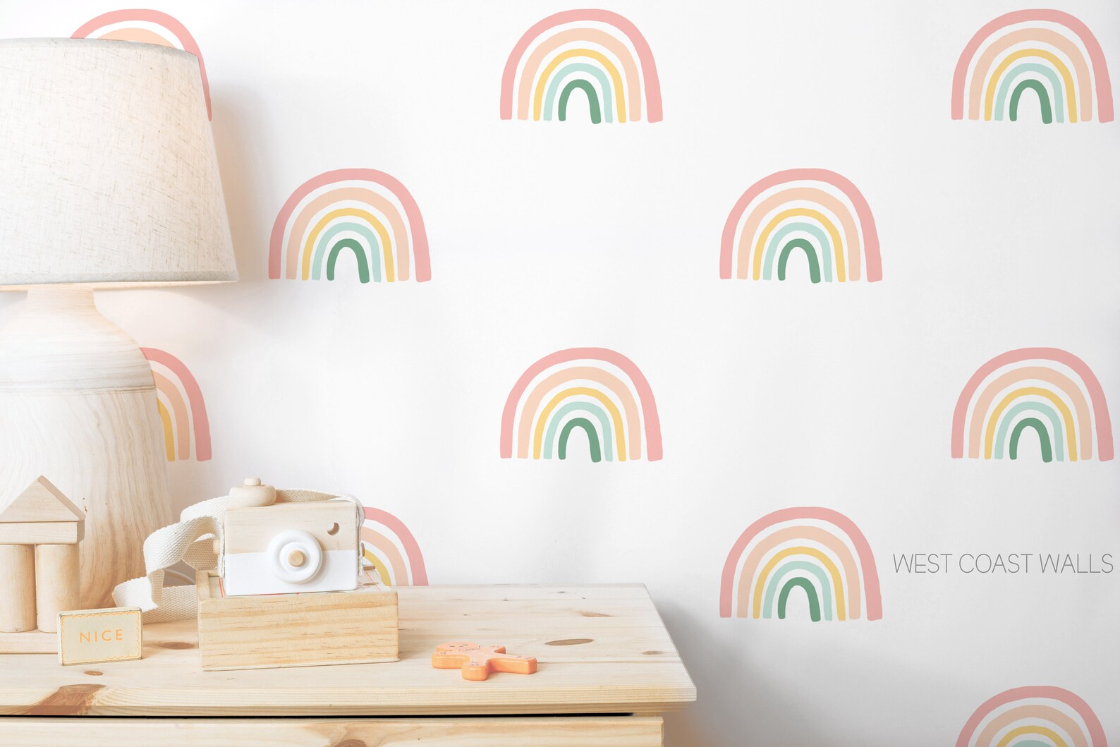 Pastel Rainbow Removable Wall Decals / Single or Multipack / - Etsy