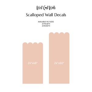 Scalloped Wall Decal / Scallop Wallpaper / Removable Scallops / Custom ...