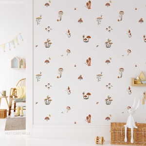 Wild Mushroom Removable Wall Decals / Nursery Decor / Boys Room ...
