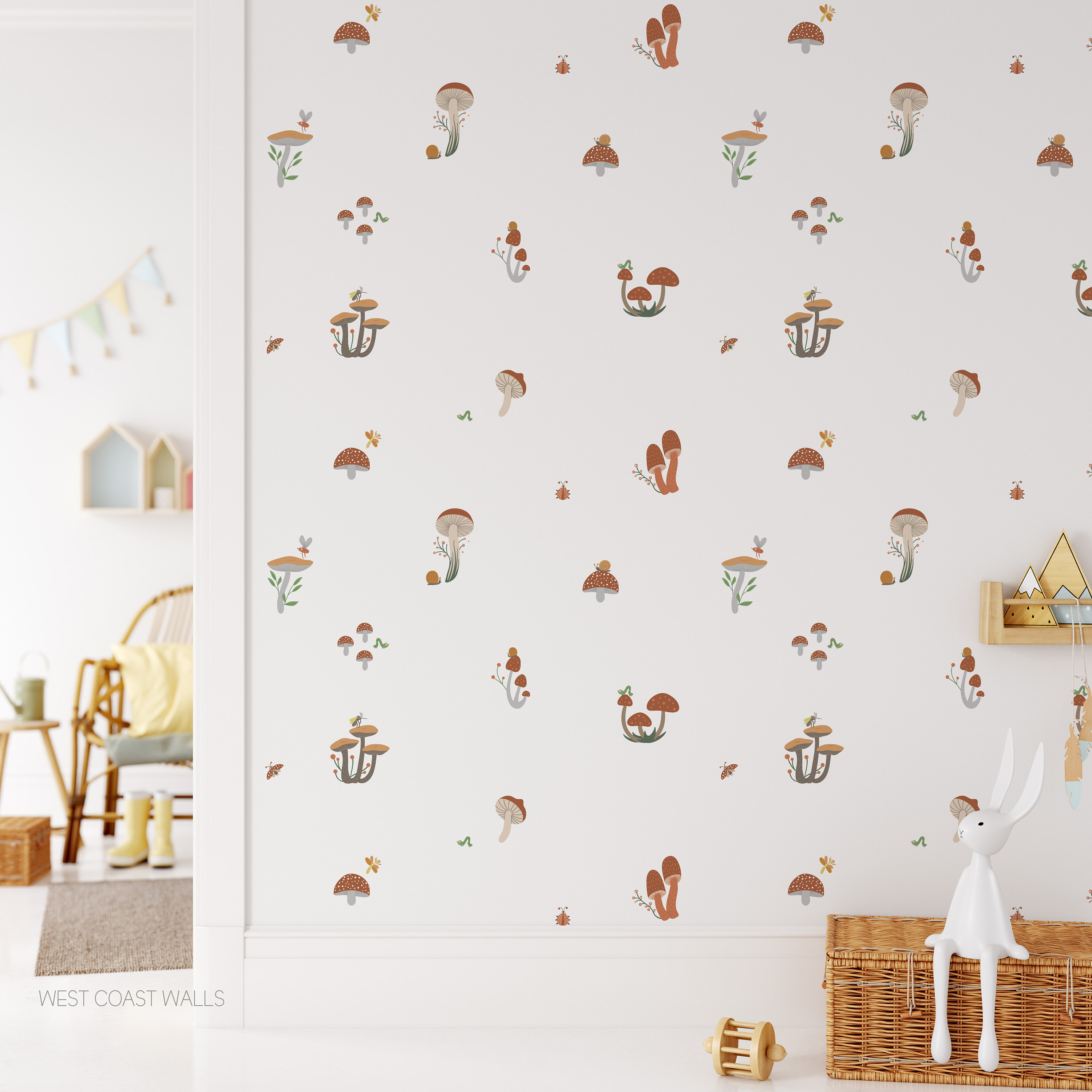 Wild Mushroom Removable Wall Decals / Nursery Decor / Boys Room ...