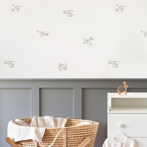 Minimalist Airplane Decals / Simple Airplane Decor / Removable Airplane ...