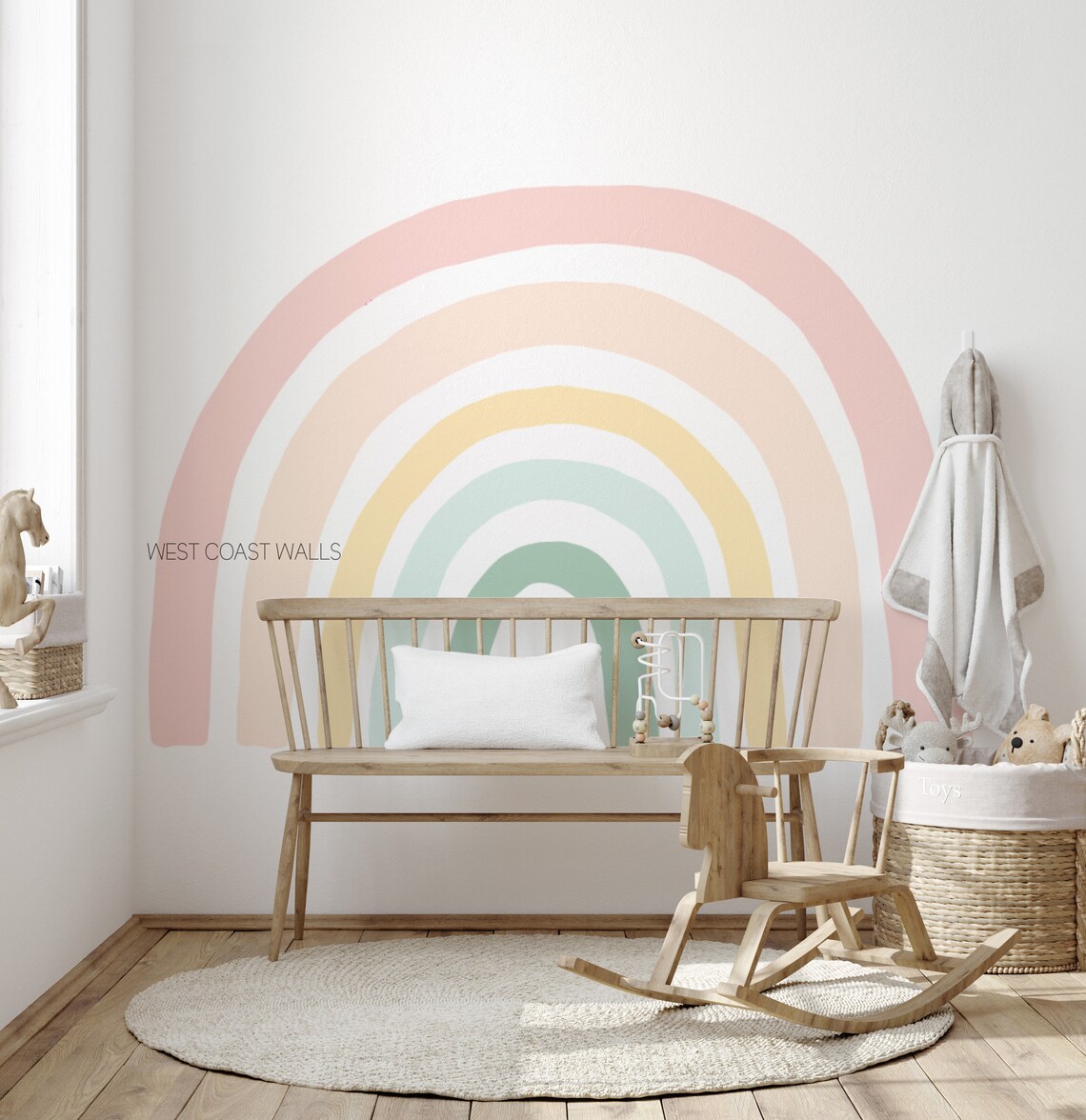 Large Muted Pastel Rainbow Removable Wall Decal / Pastel - Etsy Canada