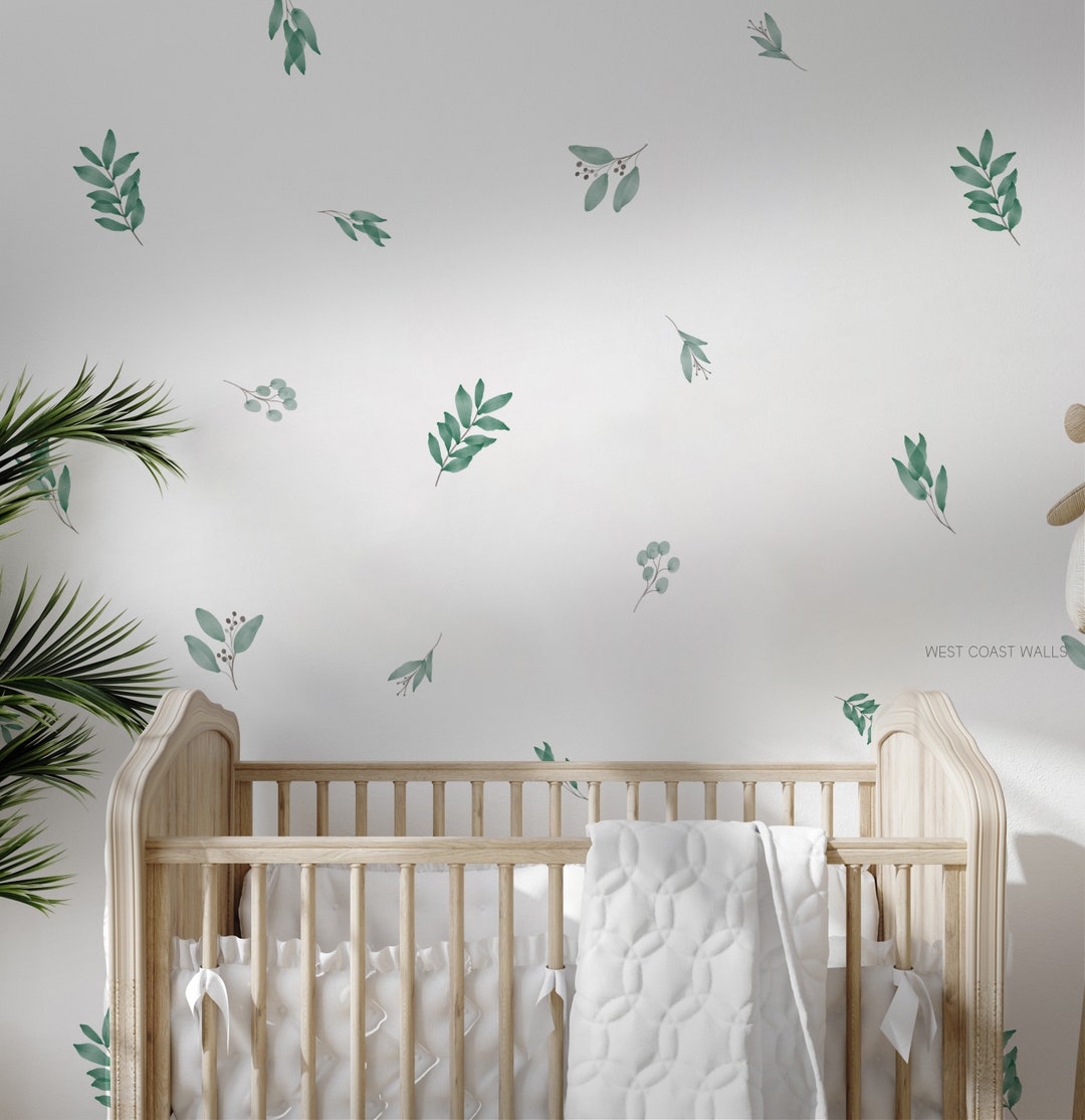 Eucalyptus Removable Wall Decals / Watercolor Leaves / Botanical ...
