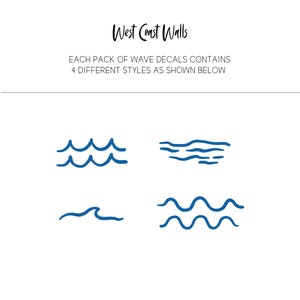 Simple Wave Removable Wall Decals- Other Colors Available / Beach Decor ...
