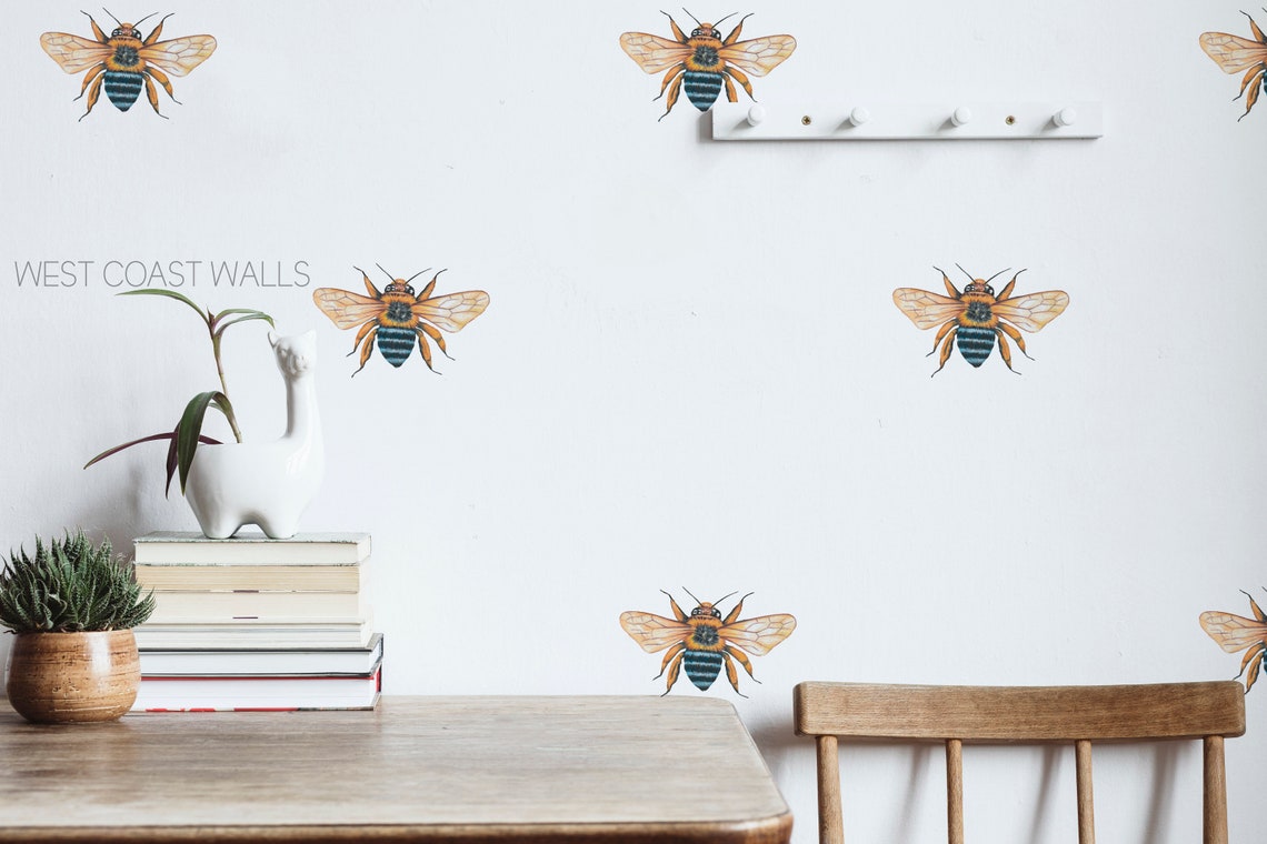 Bee Wall Decals / Bumblebee Wall Decal / Bee Sticker / Bee Decoration ...