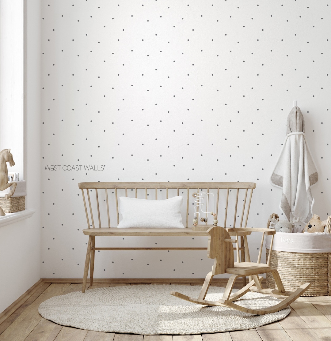 Mini Polka Dots Wallpaper / Small Dots Wallpaper / Dotted Walls ...