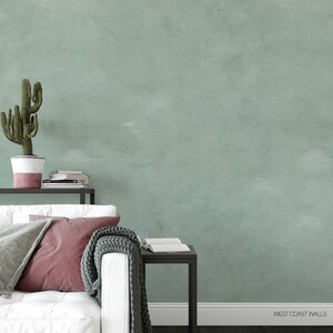 Subtle Sage Green Textured Wallpaper / Modern Wallpaper / - Etsy