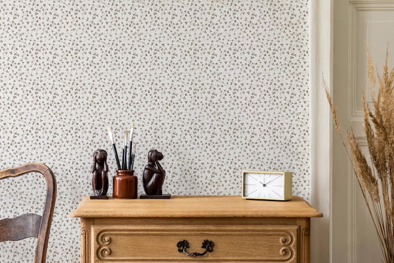 Delicate Oak Leaf Wallpaper, Classic Lattice Print by Lisee Ree Designs ...