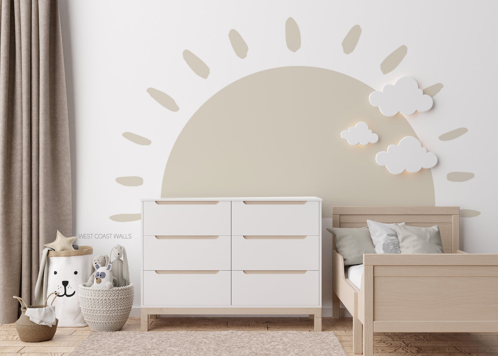 Customisable Large Sun Removable Wall Decal / Oversized Sun Decal / Sun ...