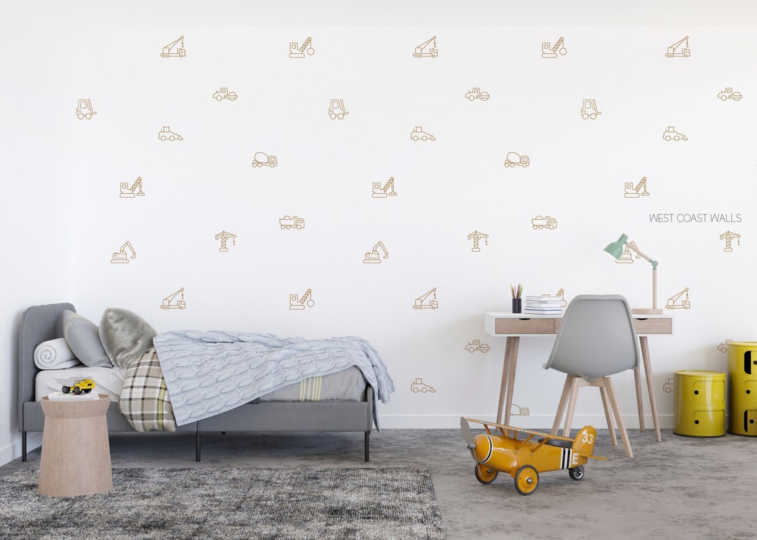Minimalist Construction Decals / Simple Construction Decals / Custom ...