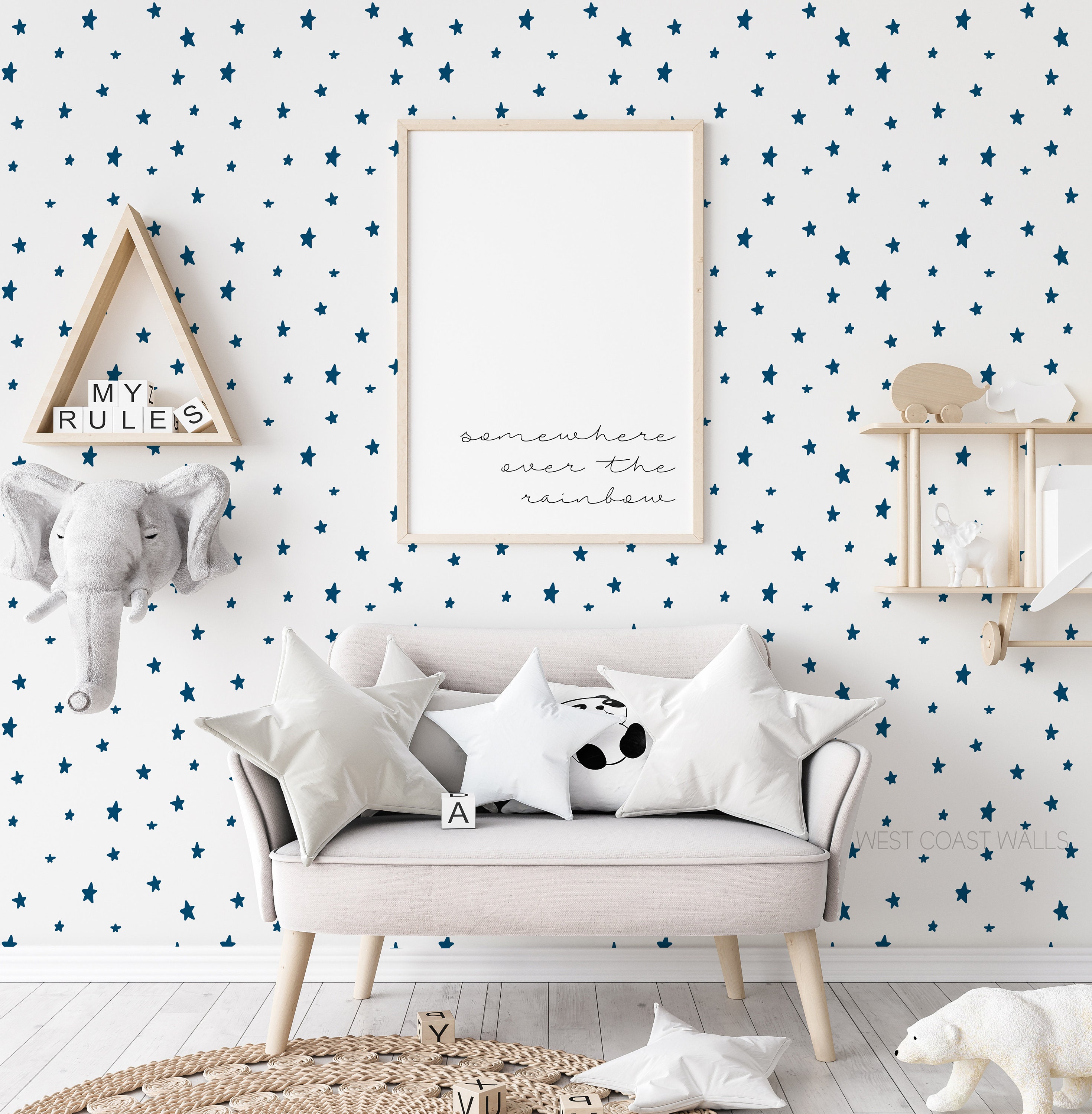 Mini Stars Wallpaper Custom Colours Available / Mini Stars - Etsy