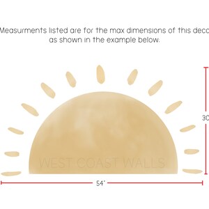 Large Sun Removable Wall Decal / Oversized Sun Decal / Watercolor Sun ...