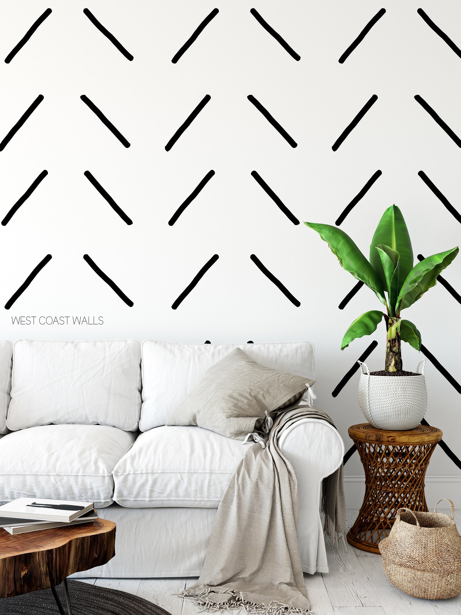 Irregular Line Decals / Confetti Wall Decals / Herringbone Wall Decals ...