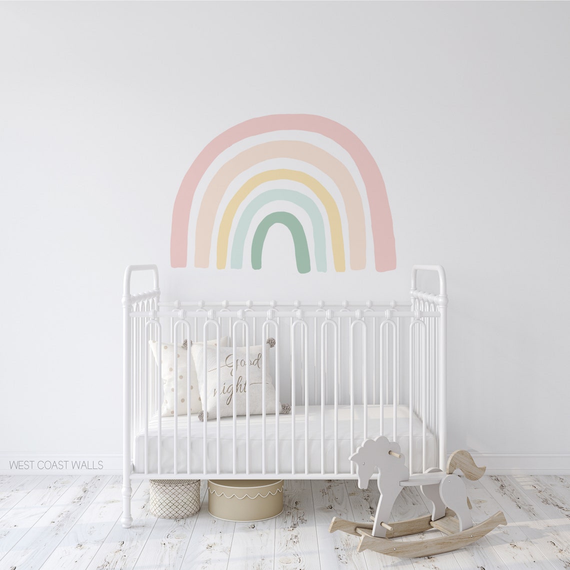Large Muted Pastel Rainbow Removable Wall Decal / Pastel - Etsy Canada