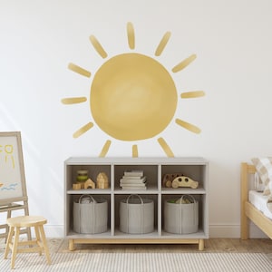 Large Full Size Painted Sun Removable Wall Decal / Oversized Sun Decal ...