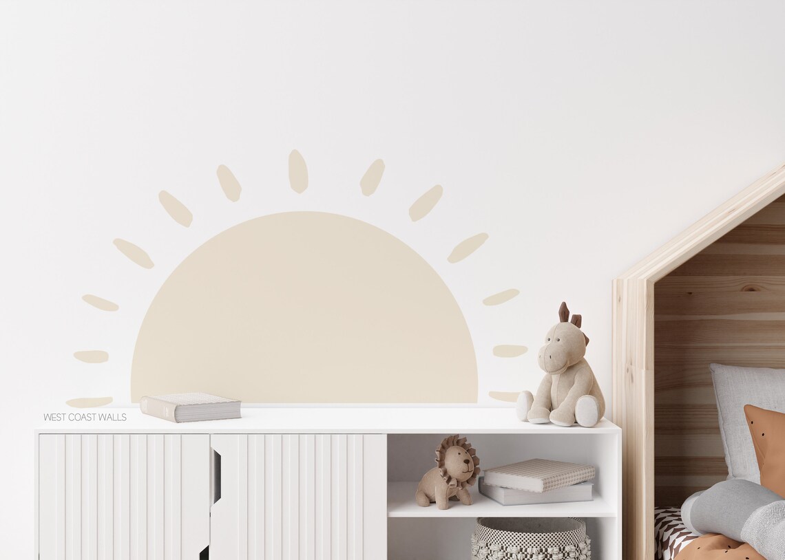Customisable Large Sun Removable Wall Decal / Oversized Sun Decal / Sun ...