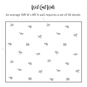 Minimalist Airplane Decals / Simple Airplane Decor / Removable Airplane ...