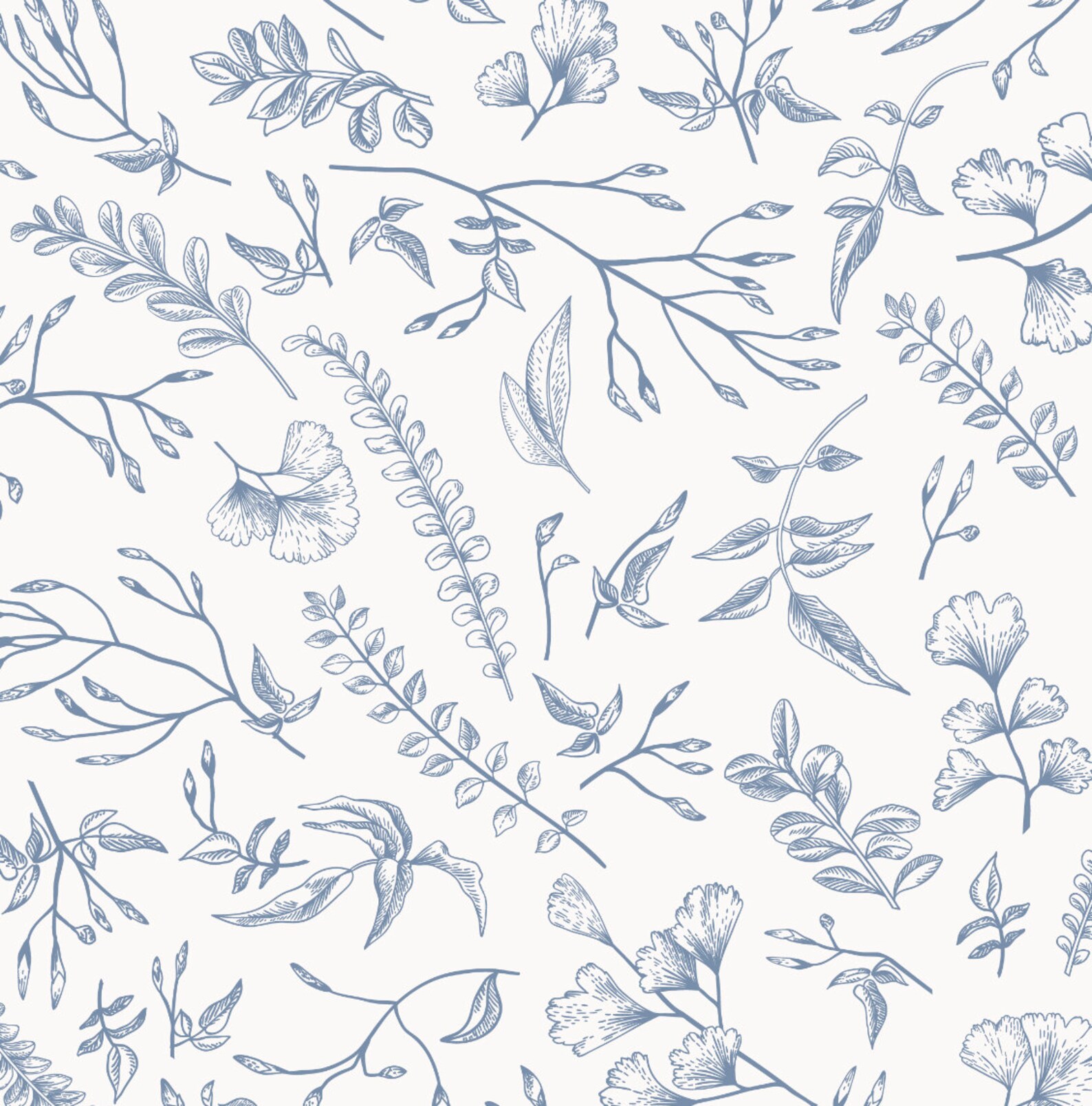 Dainty Floral Botanical Wallpaper, Alternate Colors Available ...